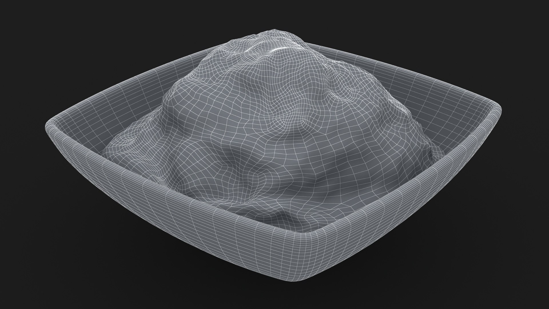 Realistic mashed potatoes bowl model - TurboSquid 1483718