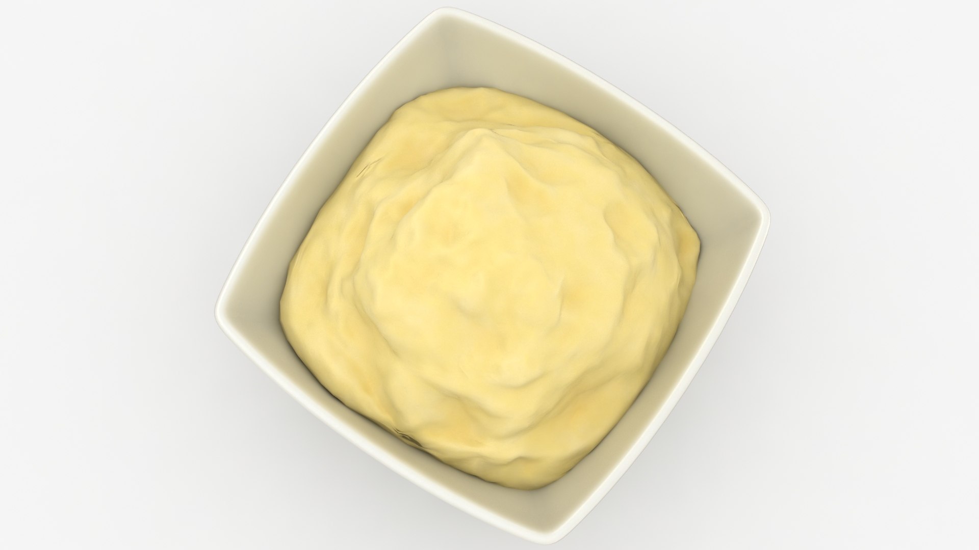 Realistic Mashed Potatoes Bowl Model - TurboSquid 1483718
