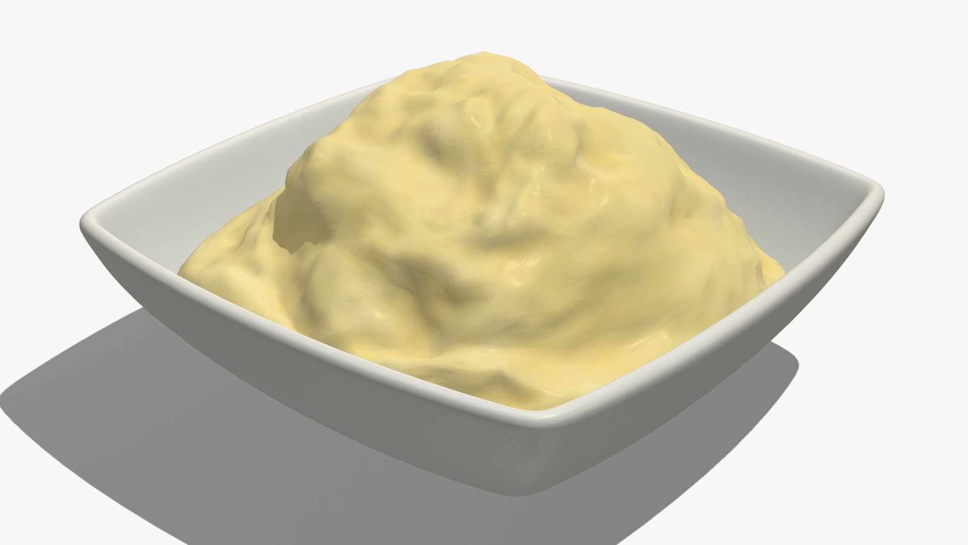 Realistic mashed potatoes bowl model - TurboSquid 1483718