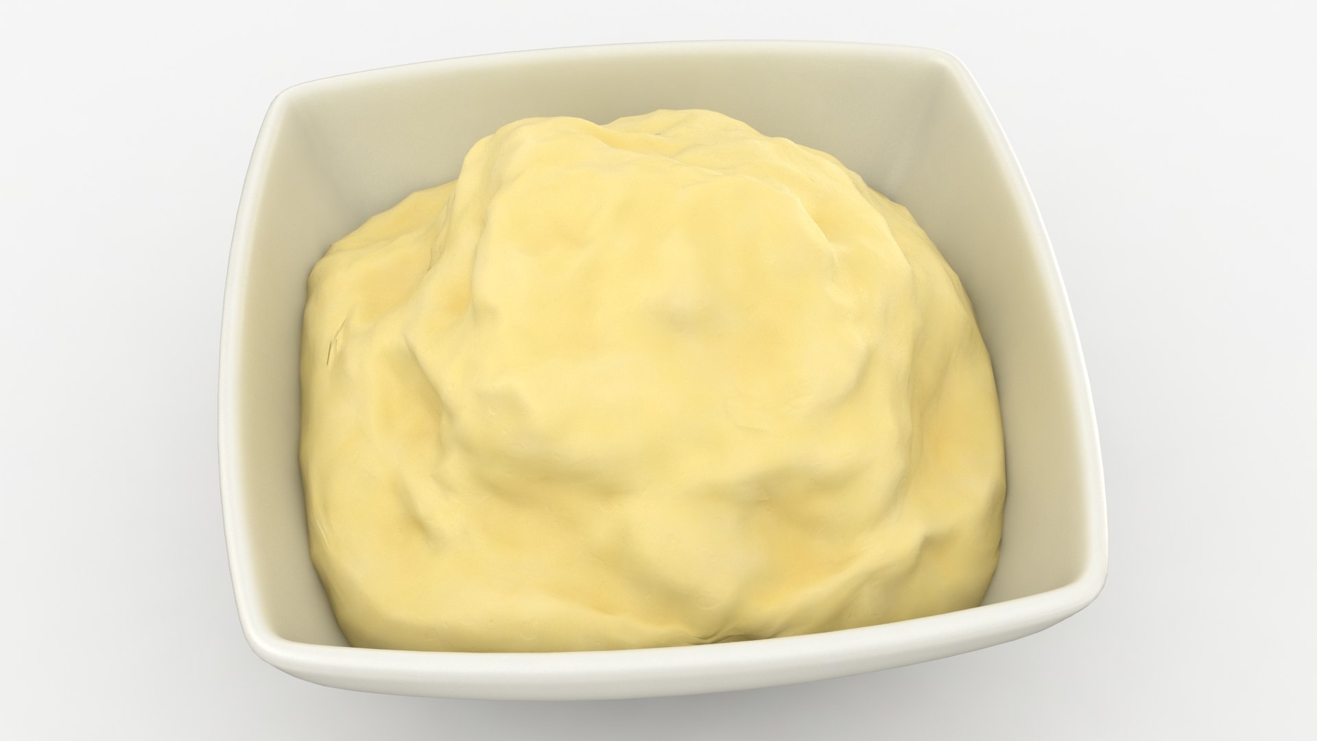 Realistic Mashed Potatoes Bowl Model - TurboSquid 1483718