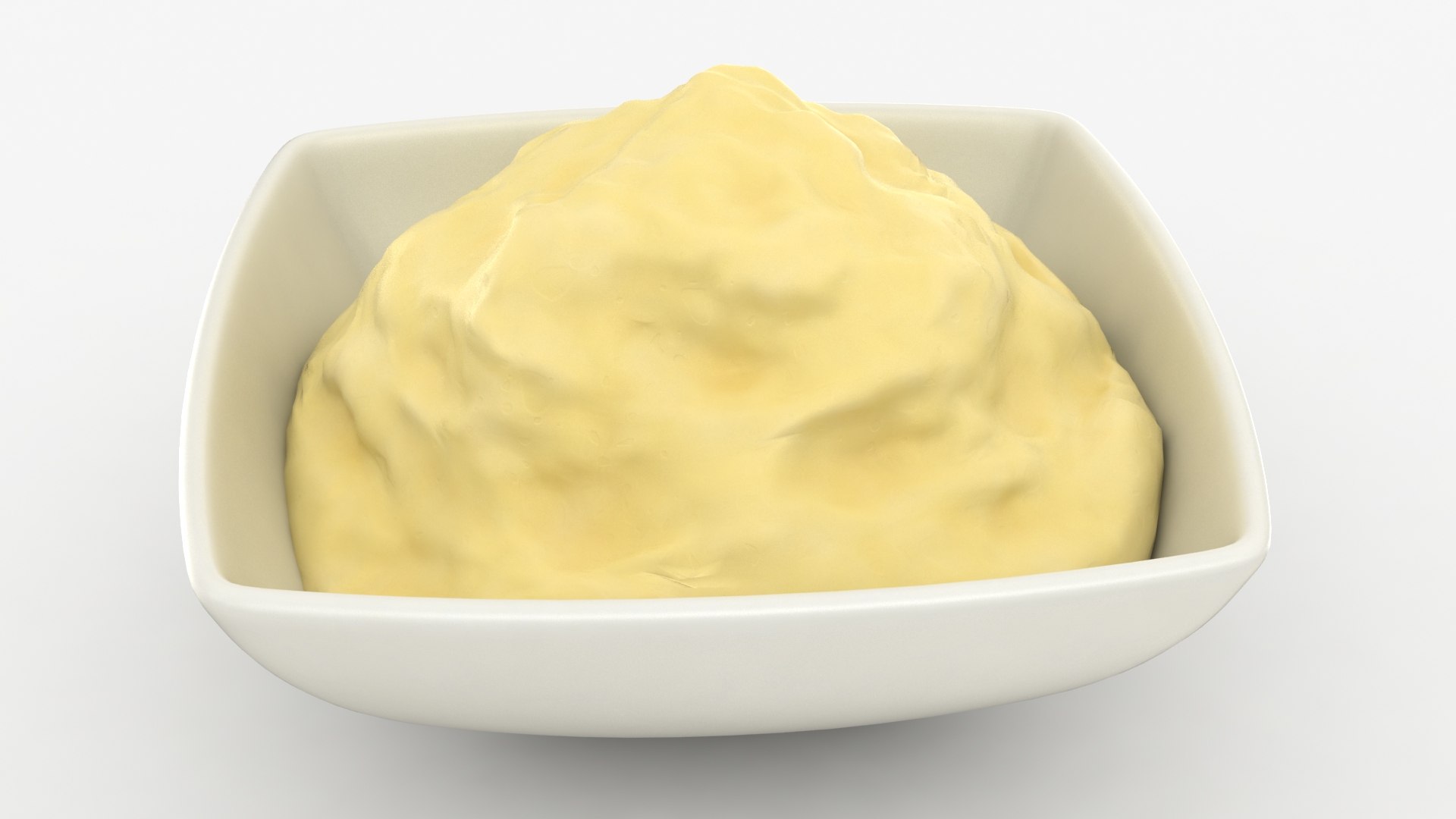 Realistic Mashed Potatoes Bowl Model - TurboSquid 1483718