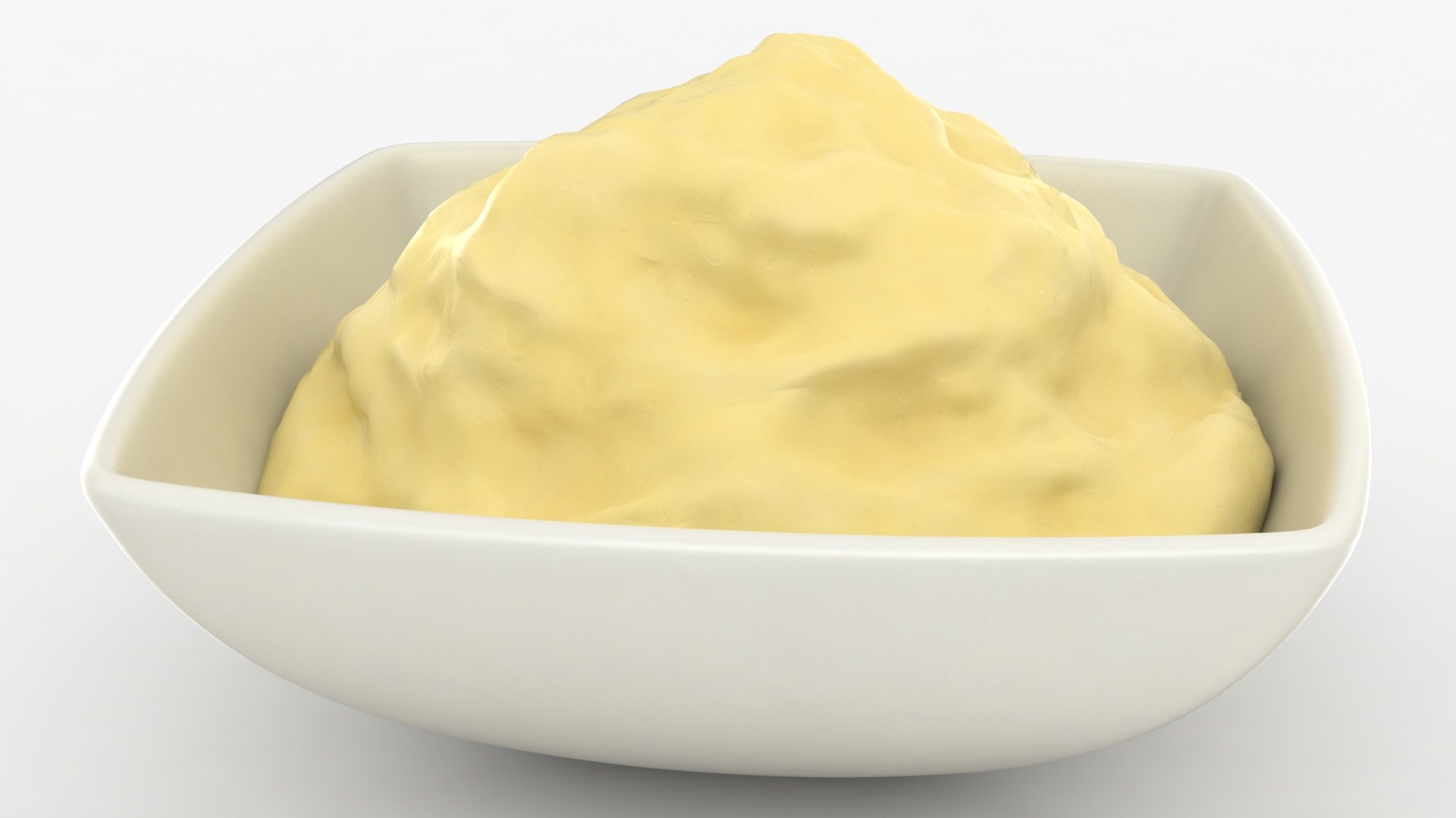 Realistic Mashed Potatoes Bowl Model - TurboSquid 1483718