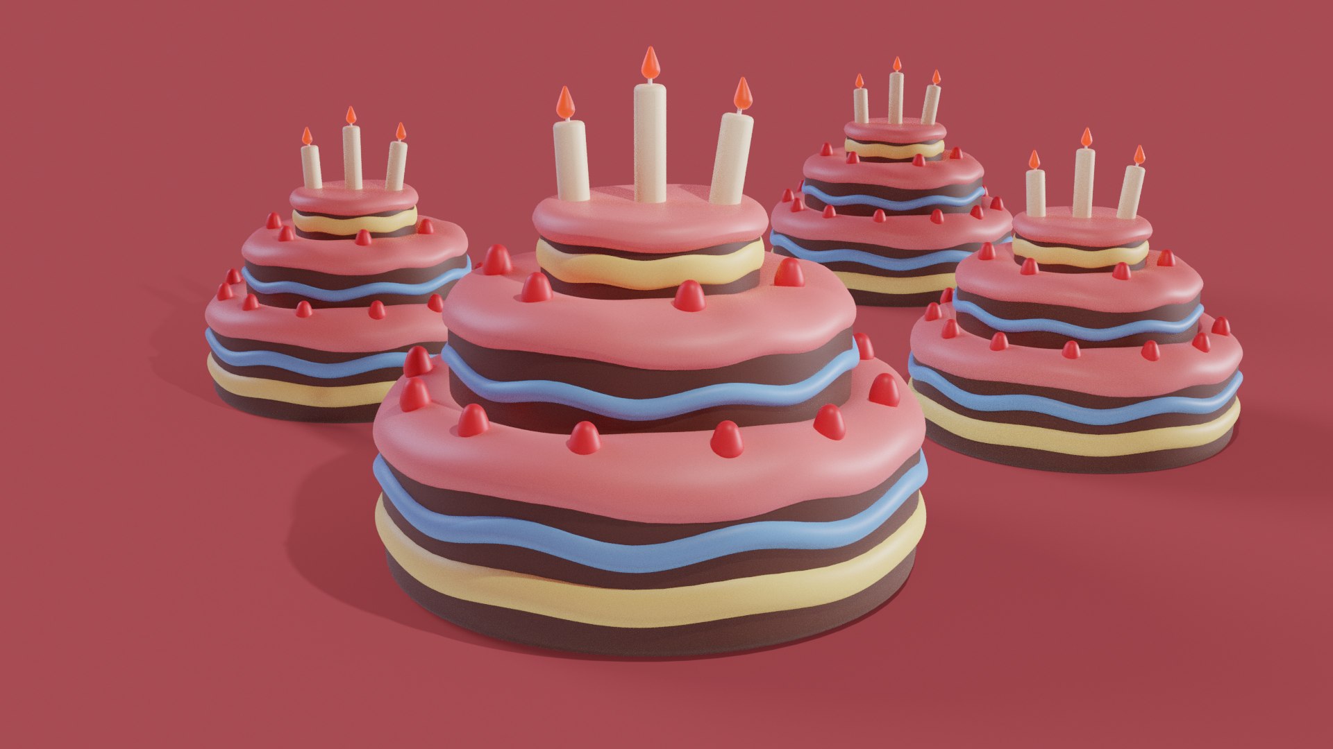 Cartoon Cake 3D - TurboSquid 1607907