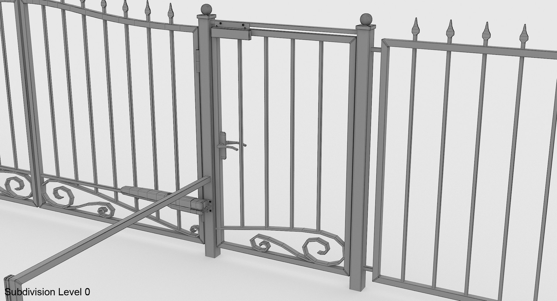 3d Automatic Gates 1 Model