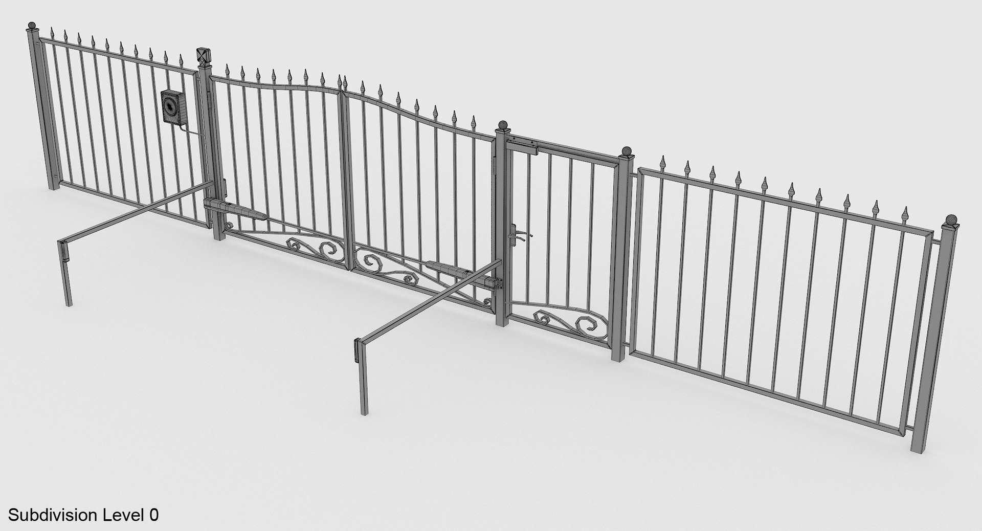 3d Automatic Gates 1 Model