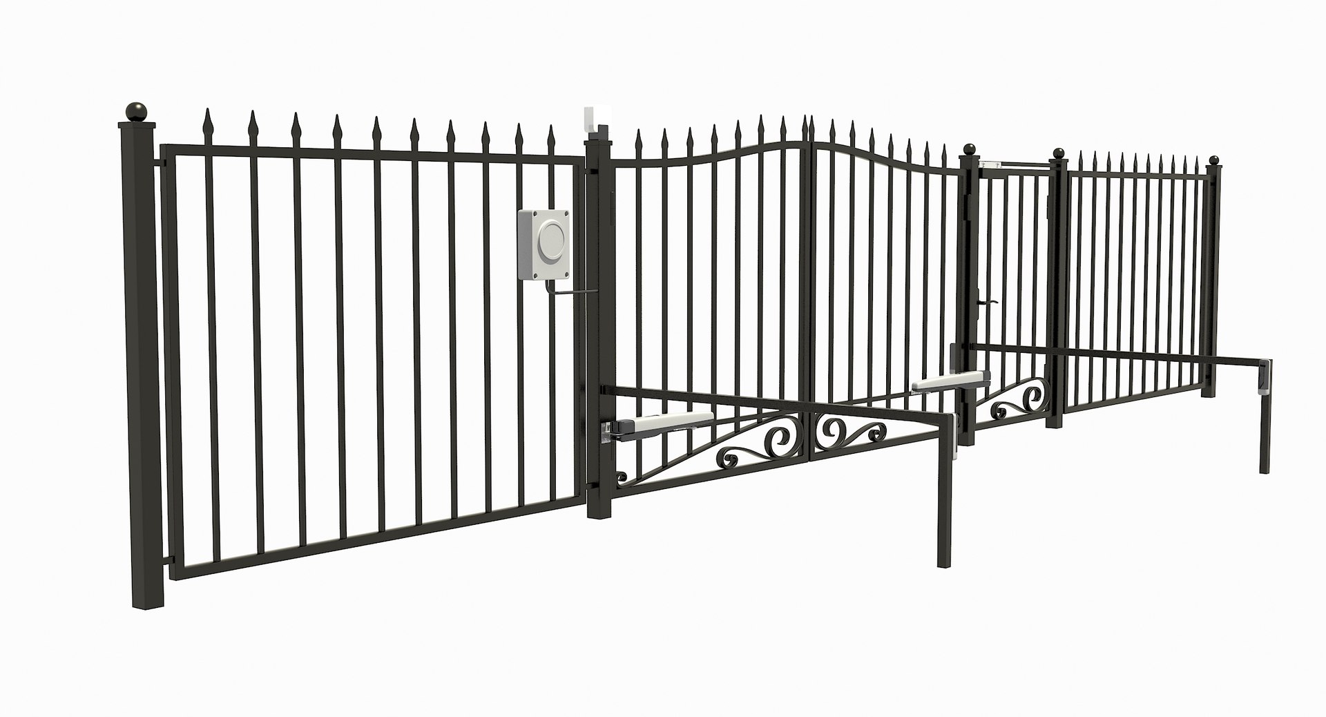3d Automatic Gates 1 Model