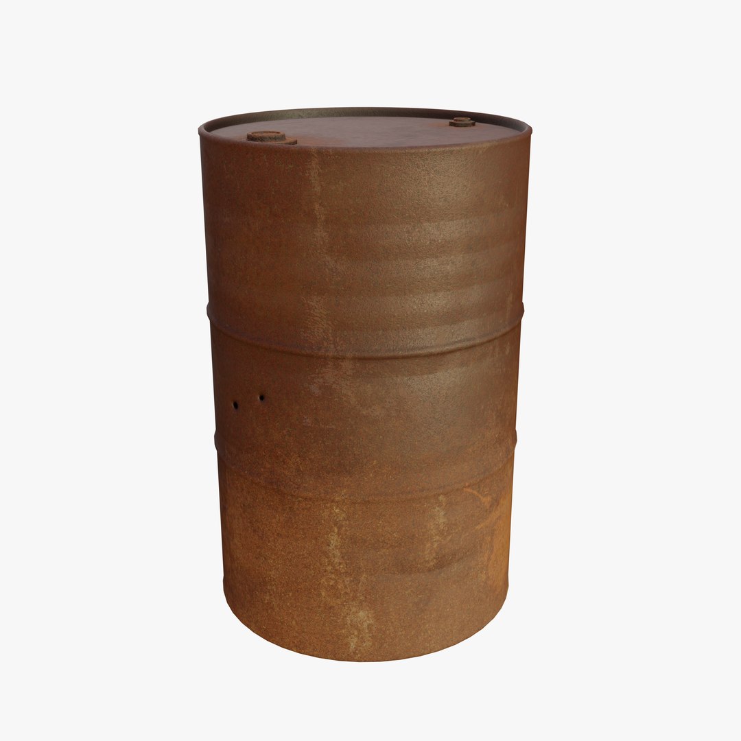 3D rusted oil drum - TurboSquid 1504558