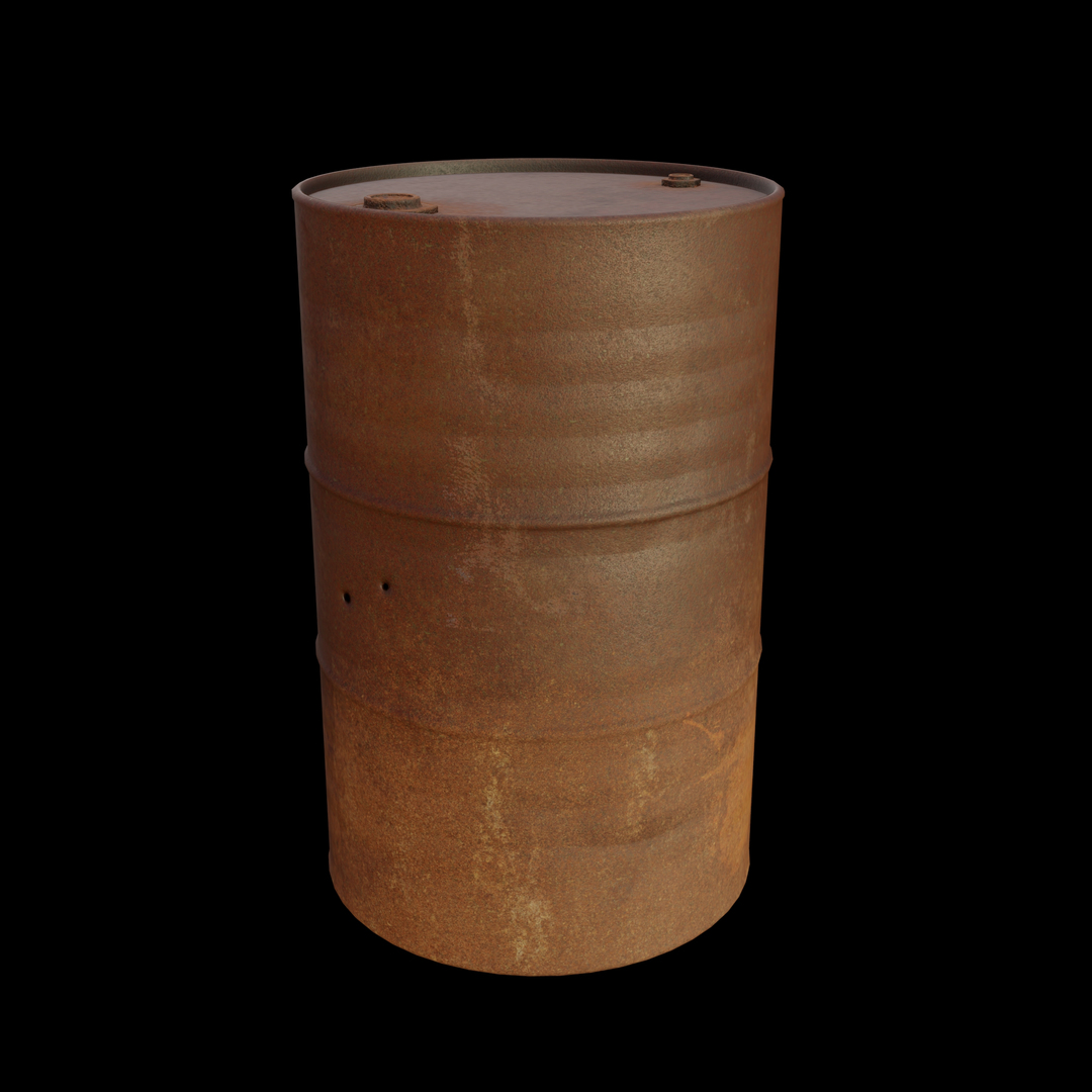 3D rusted oil drum - TurboSquid 1504558