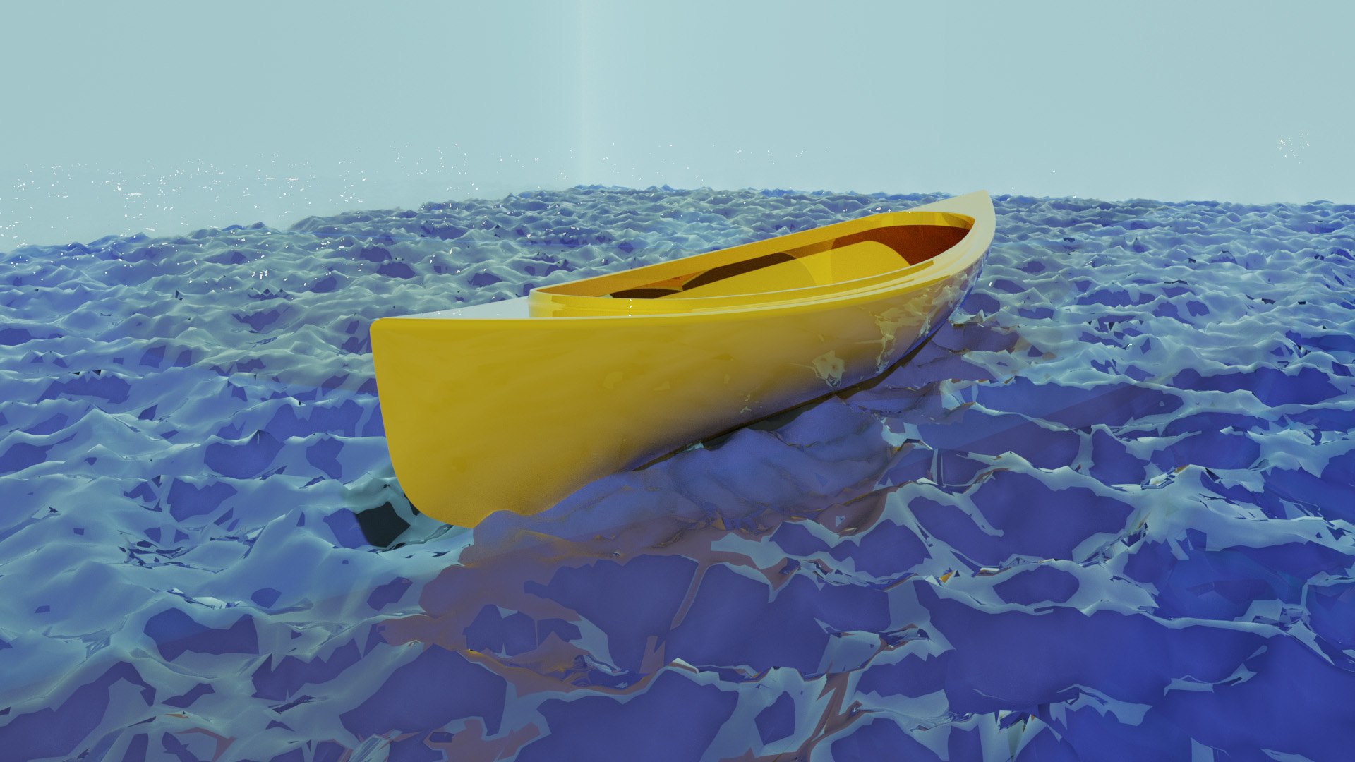 Simple Canoe On Sea 3D Model - TurboSquid 2260419