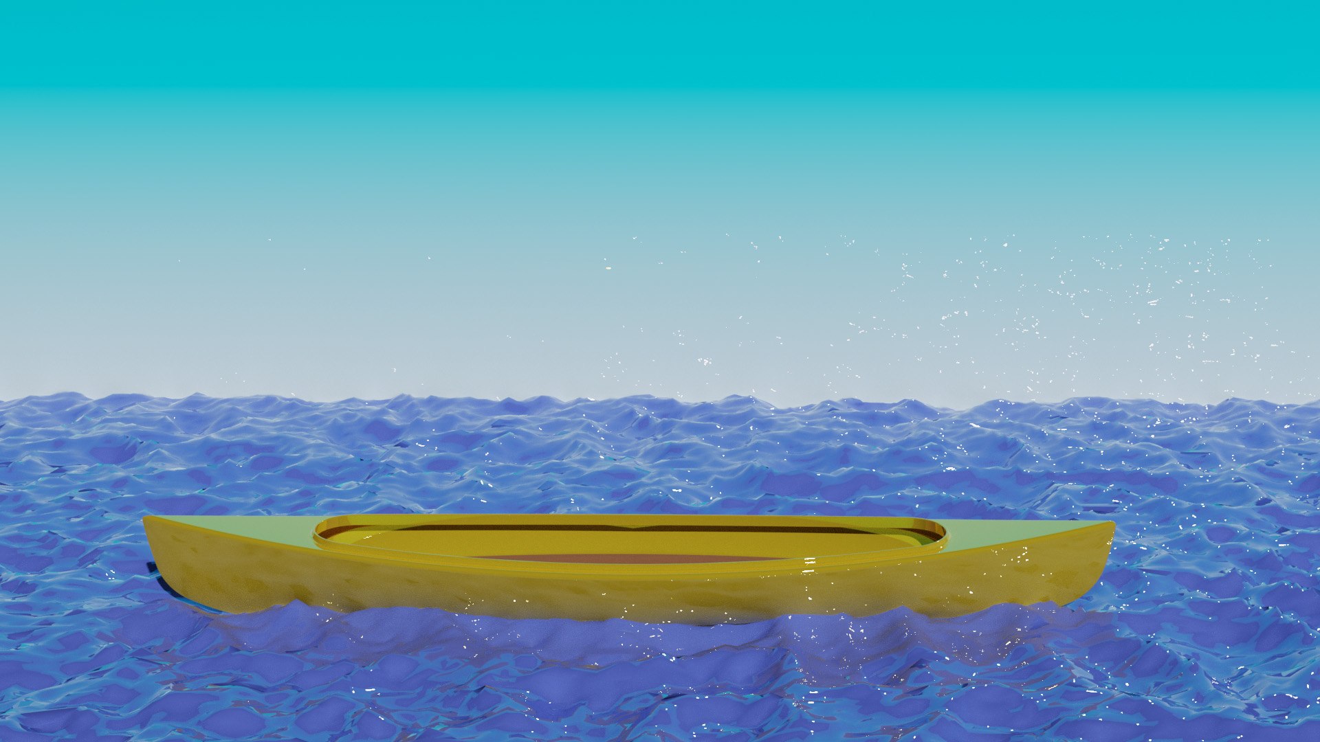 Simple Canoe On Sea 3D Model - TurboSquid 2260419