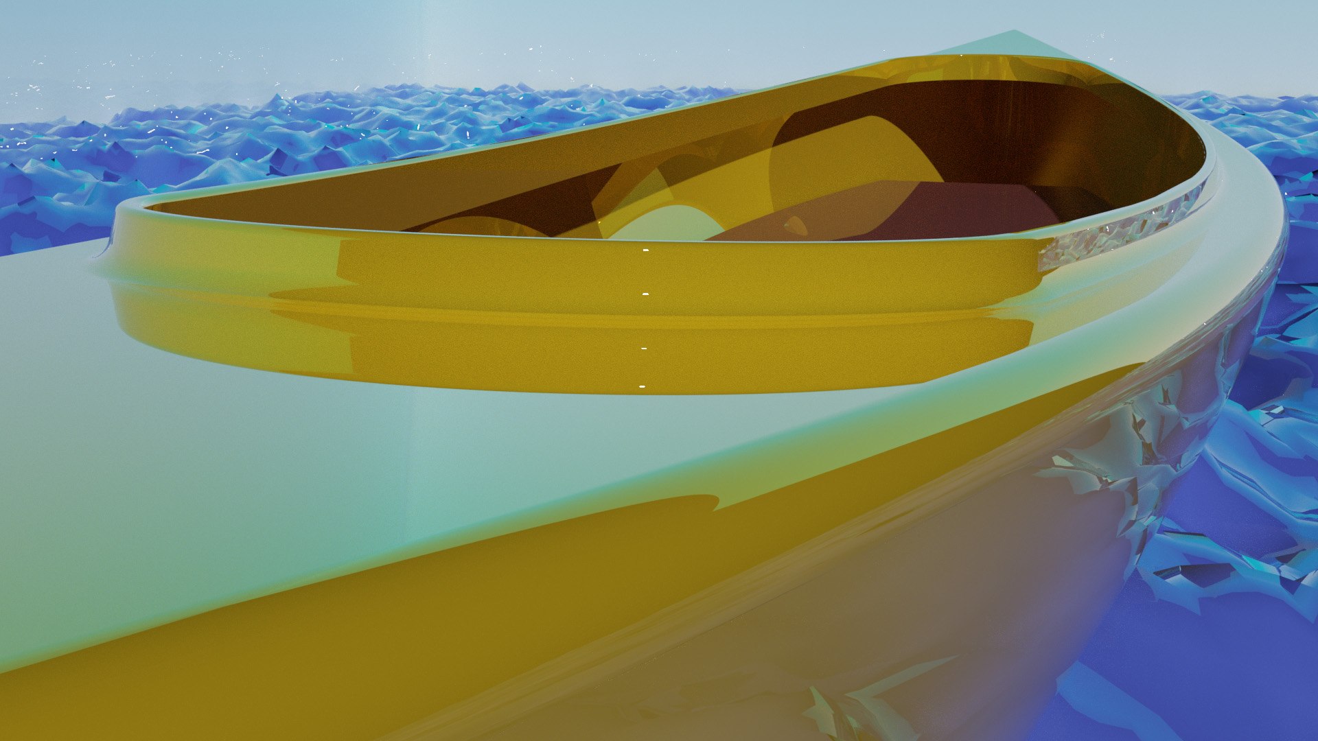 Simple Canoe On Sea 3D Model - TurboSquid 2260419