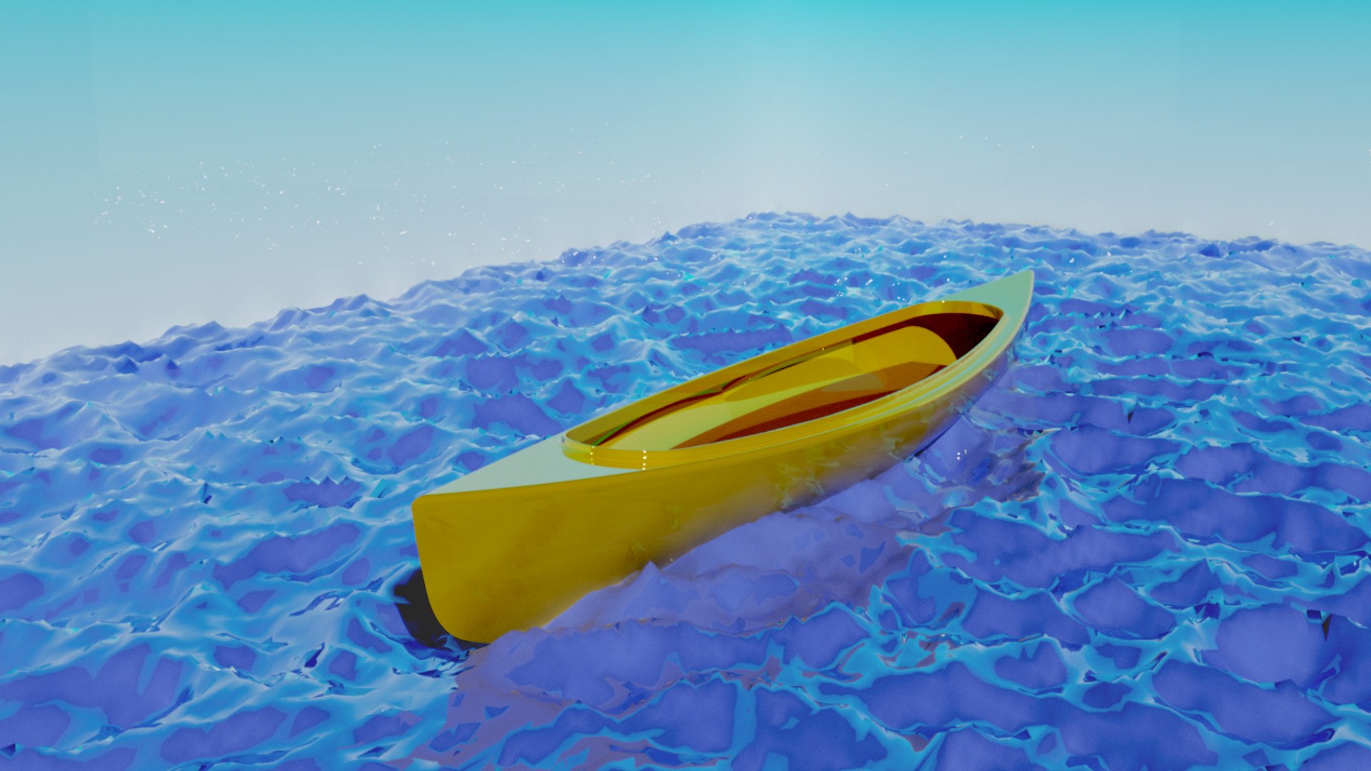 Simple Canoe On Sea 3D Model - TurboSquid 2260419