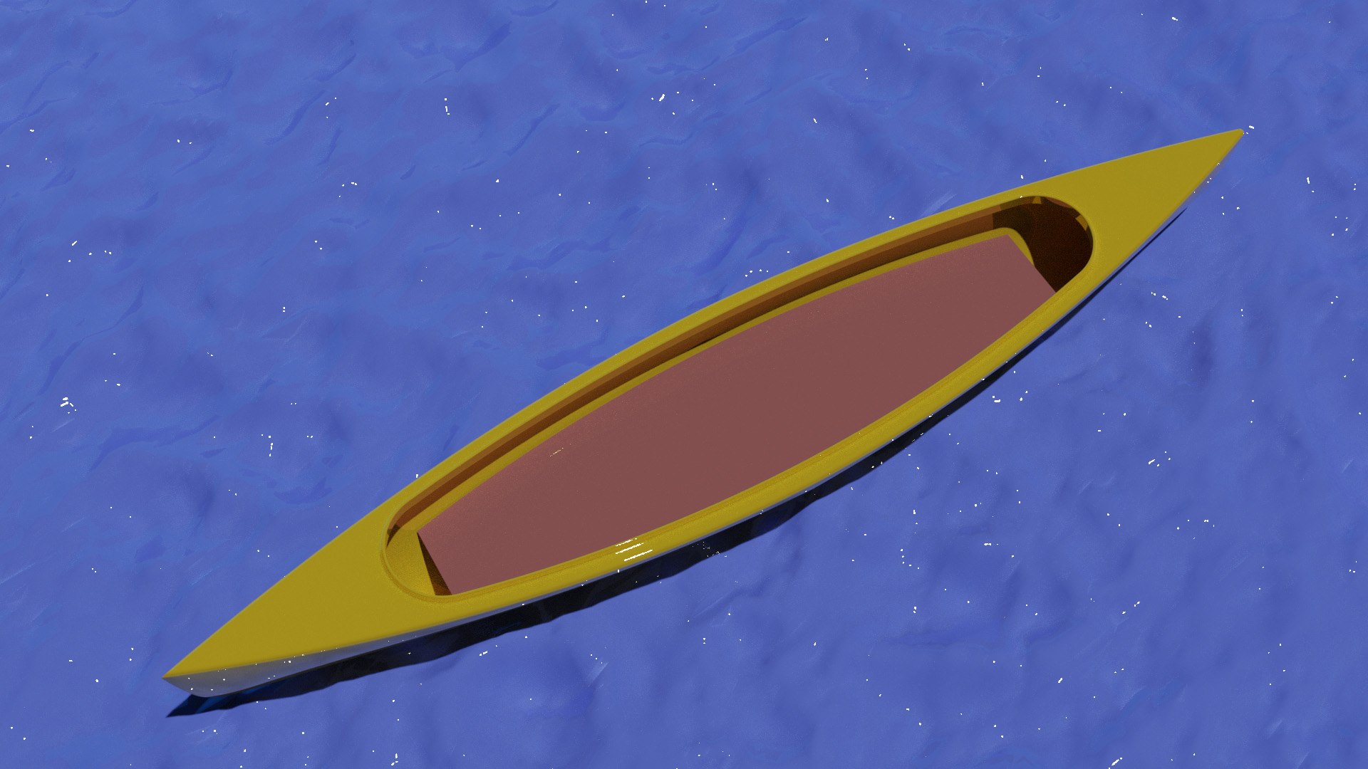 Simple Canoe On Sea 3D Model - TurboSquid 2260419