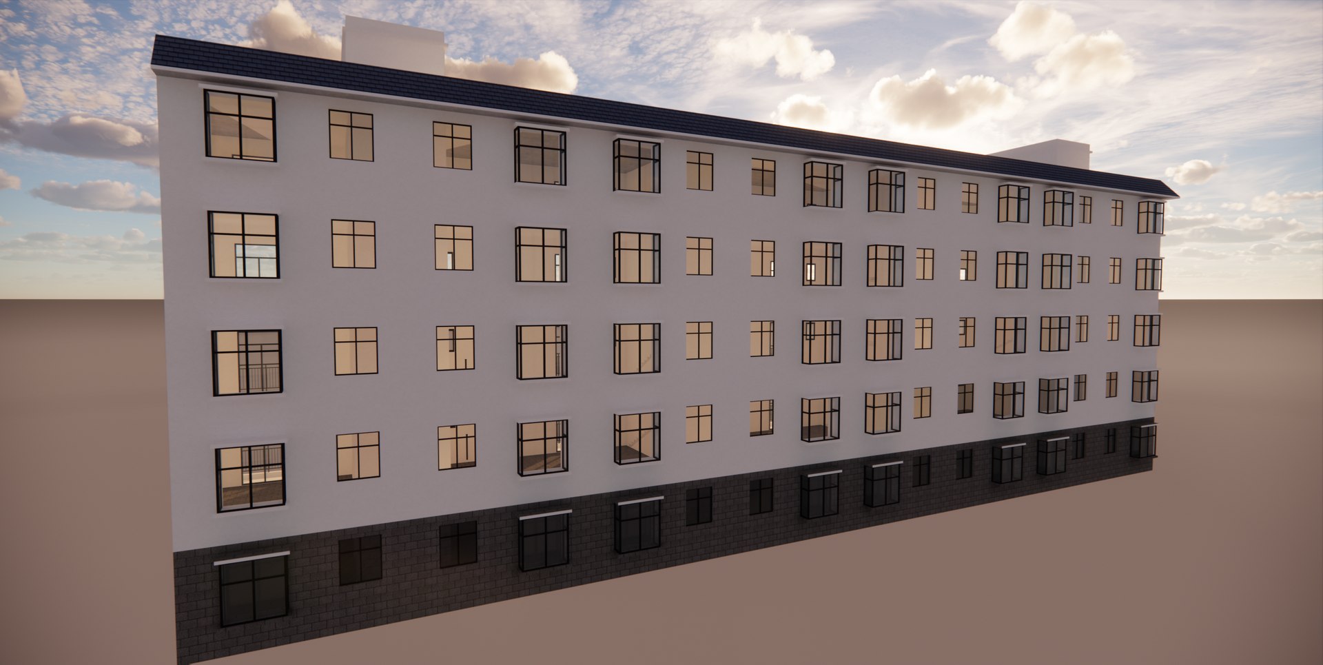 Office Building And Dormitory-A2 3D - TurboSquid 2098992