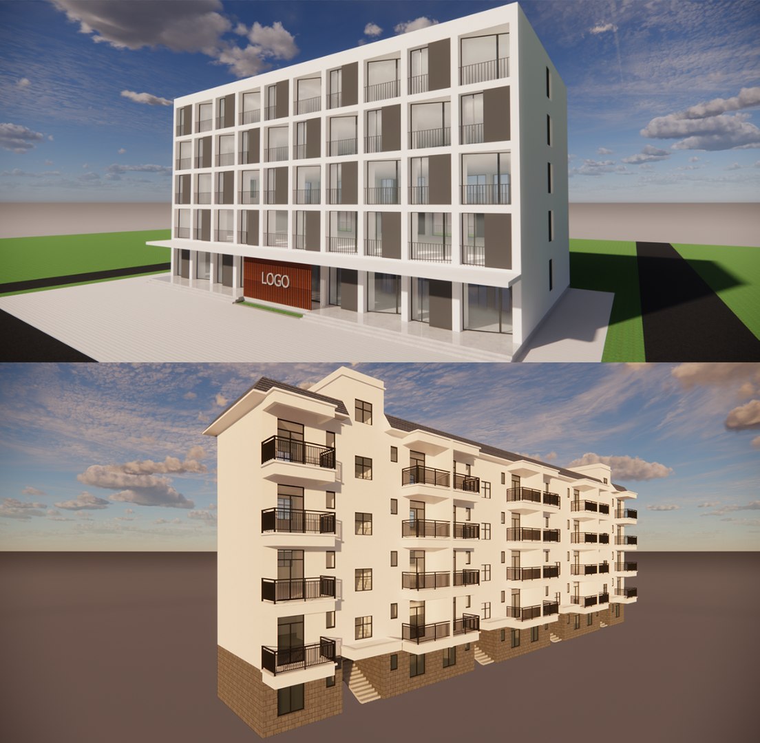 Office Building And Dormitory-A2 3D - TurboSquid 2098992