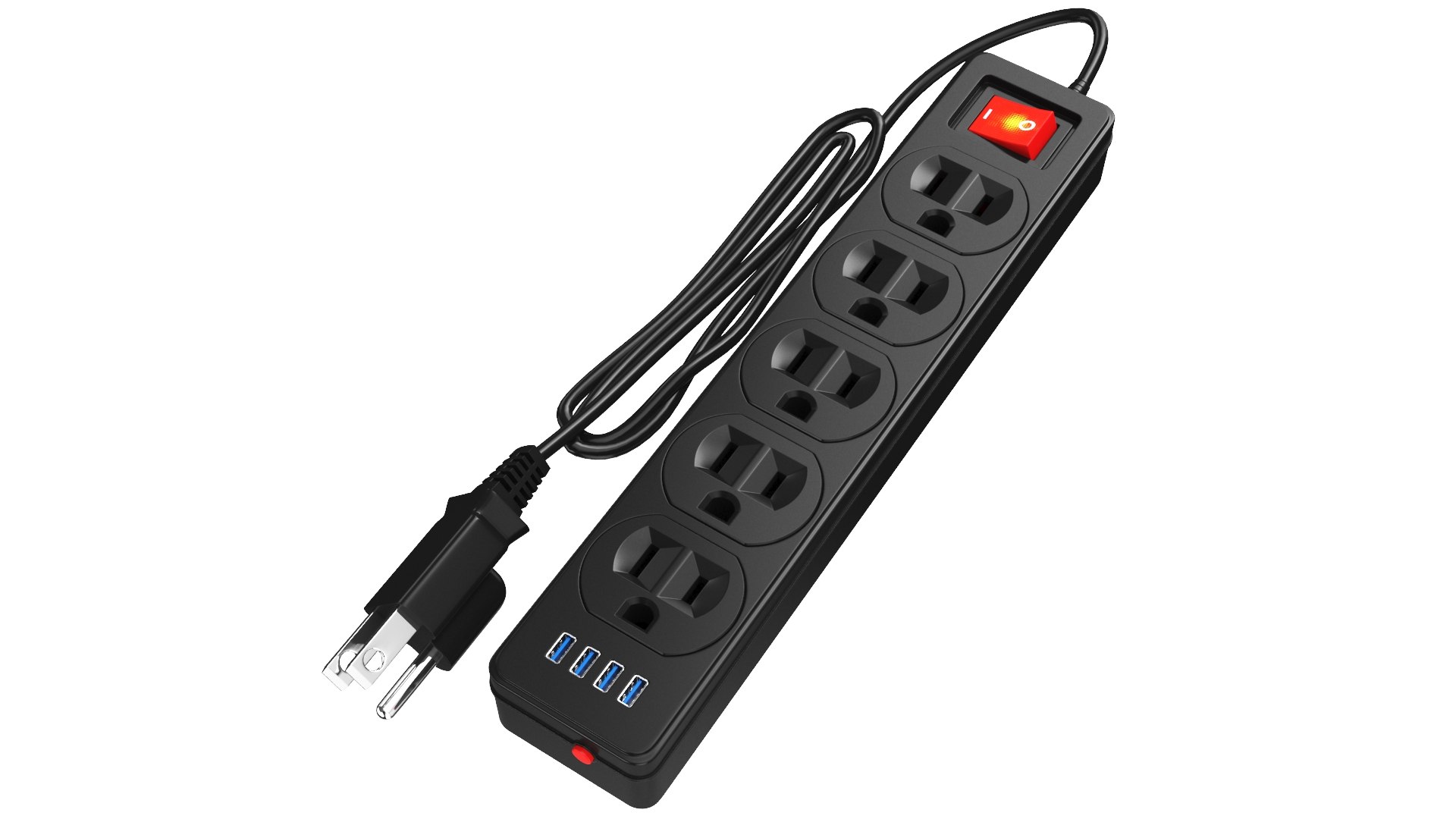 3D Black Power Strip Model - TurboSquid 1894680