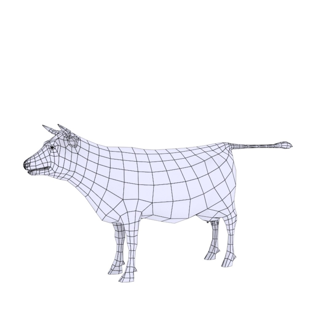 3D Cow - TurboSquid 1165719