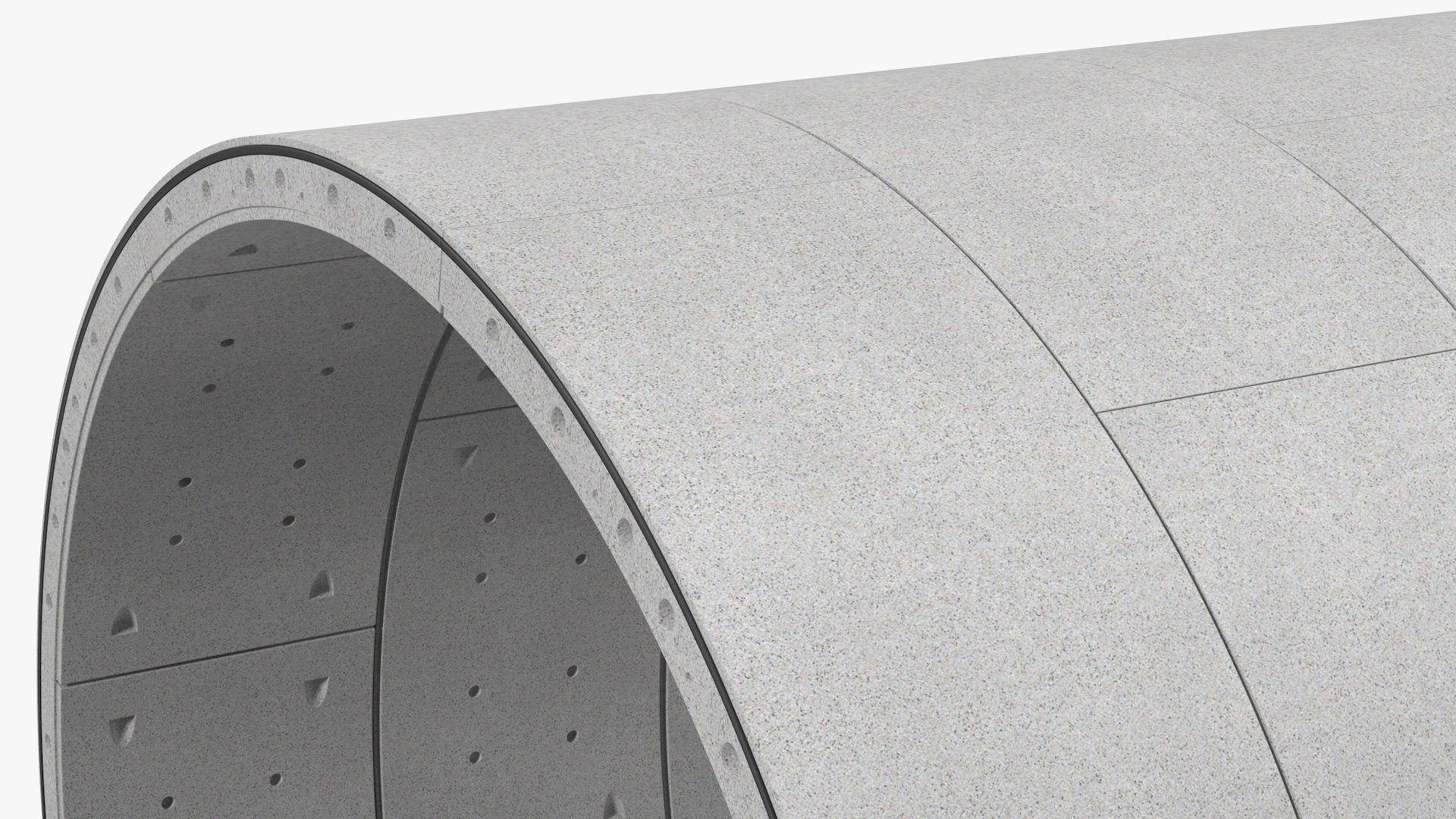 Concrete slab tunnel 3D model - TurboSquid 1436199