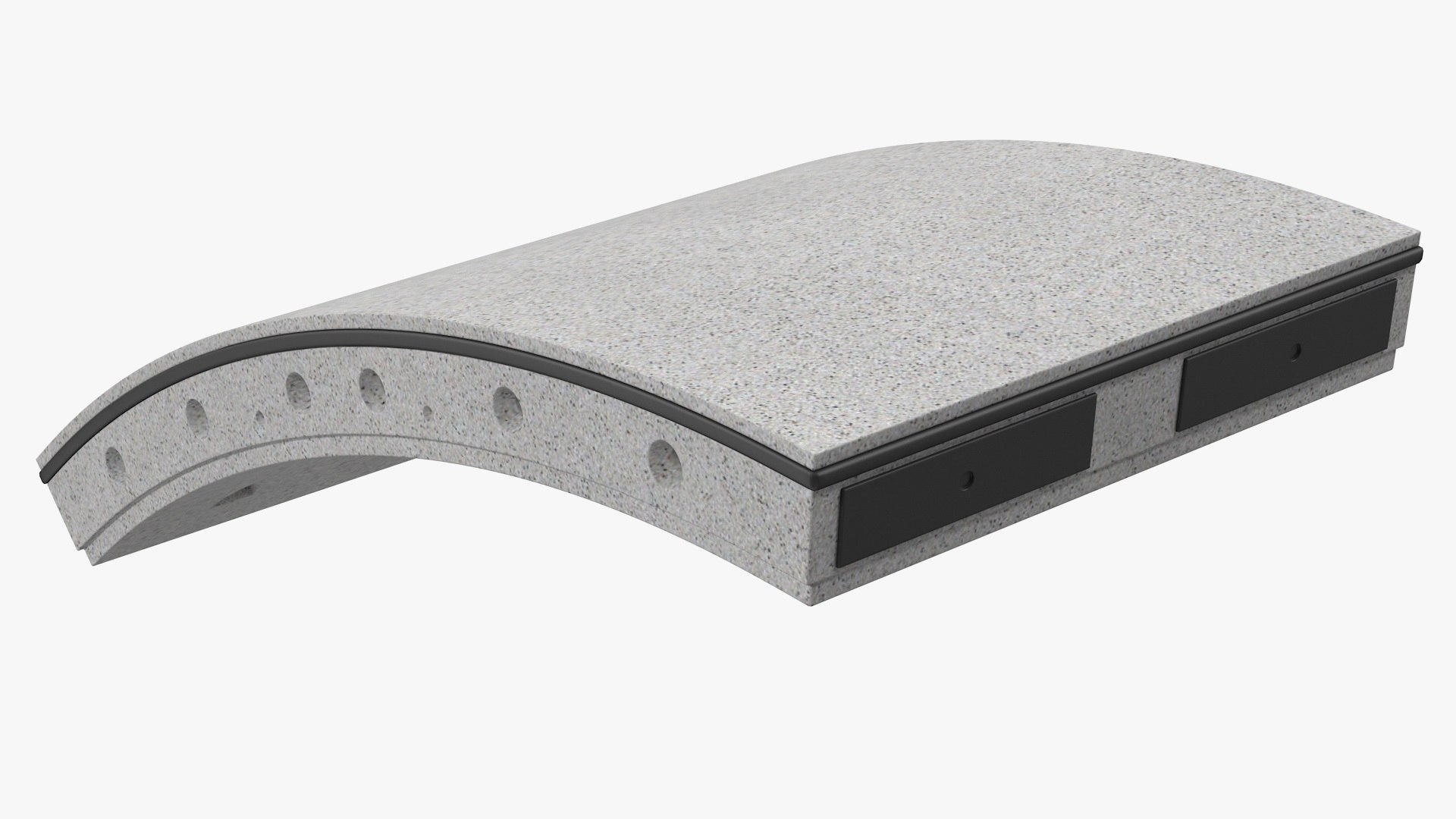 Concrete slab tunnel 3D model - TurboSquid 1436199