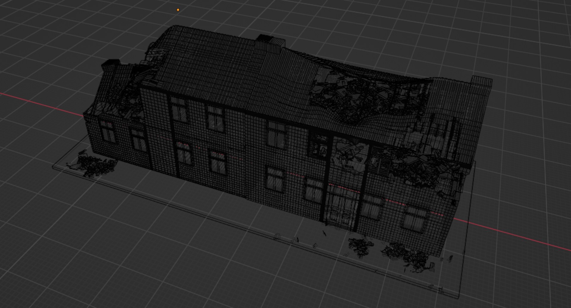 3D World War 2 Damaged Building Model - TurboSquid 2104438