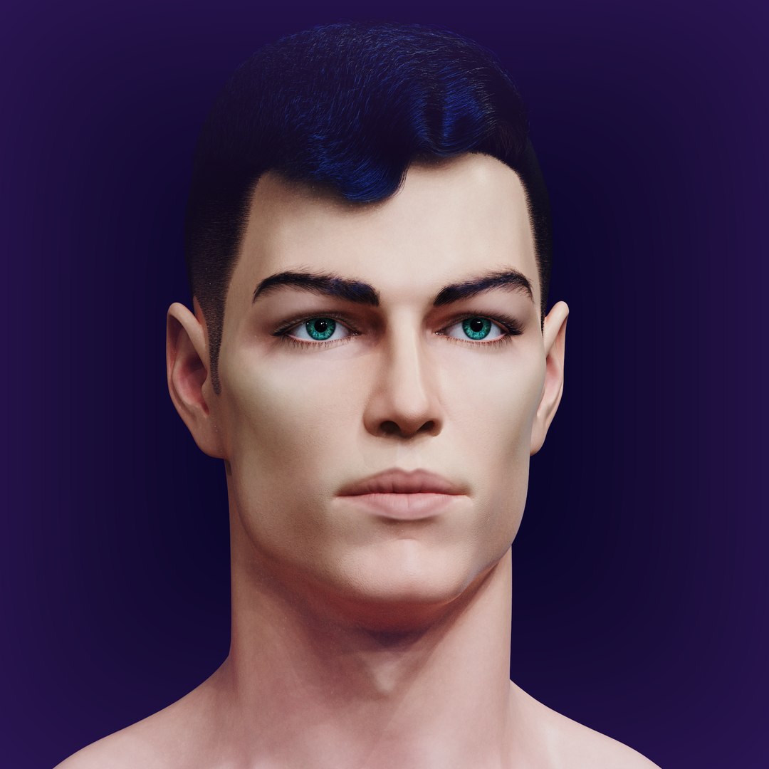 Transhumanist Male Head 3D - TurboSquid 2289104