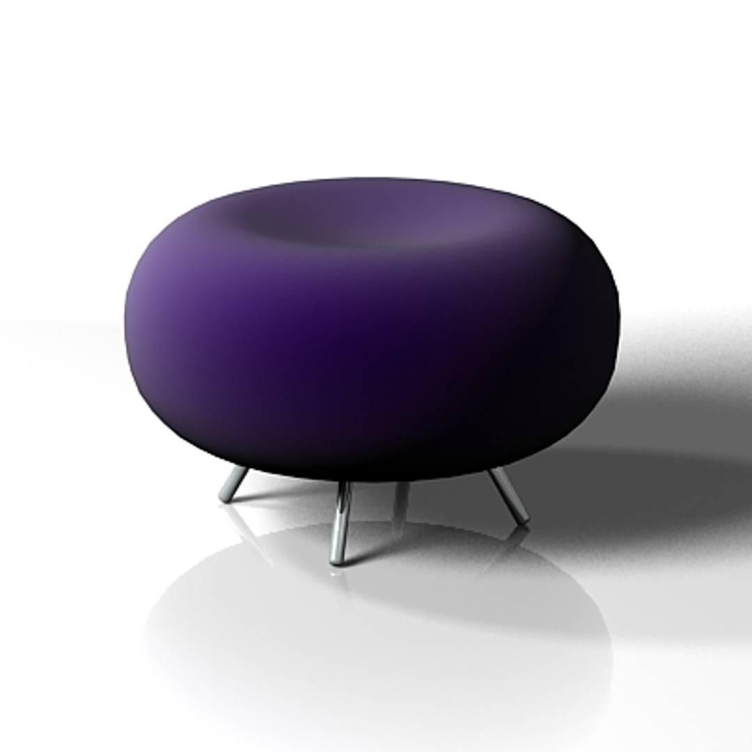 modern chair pebble 3d model