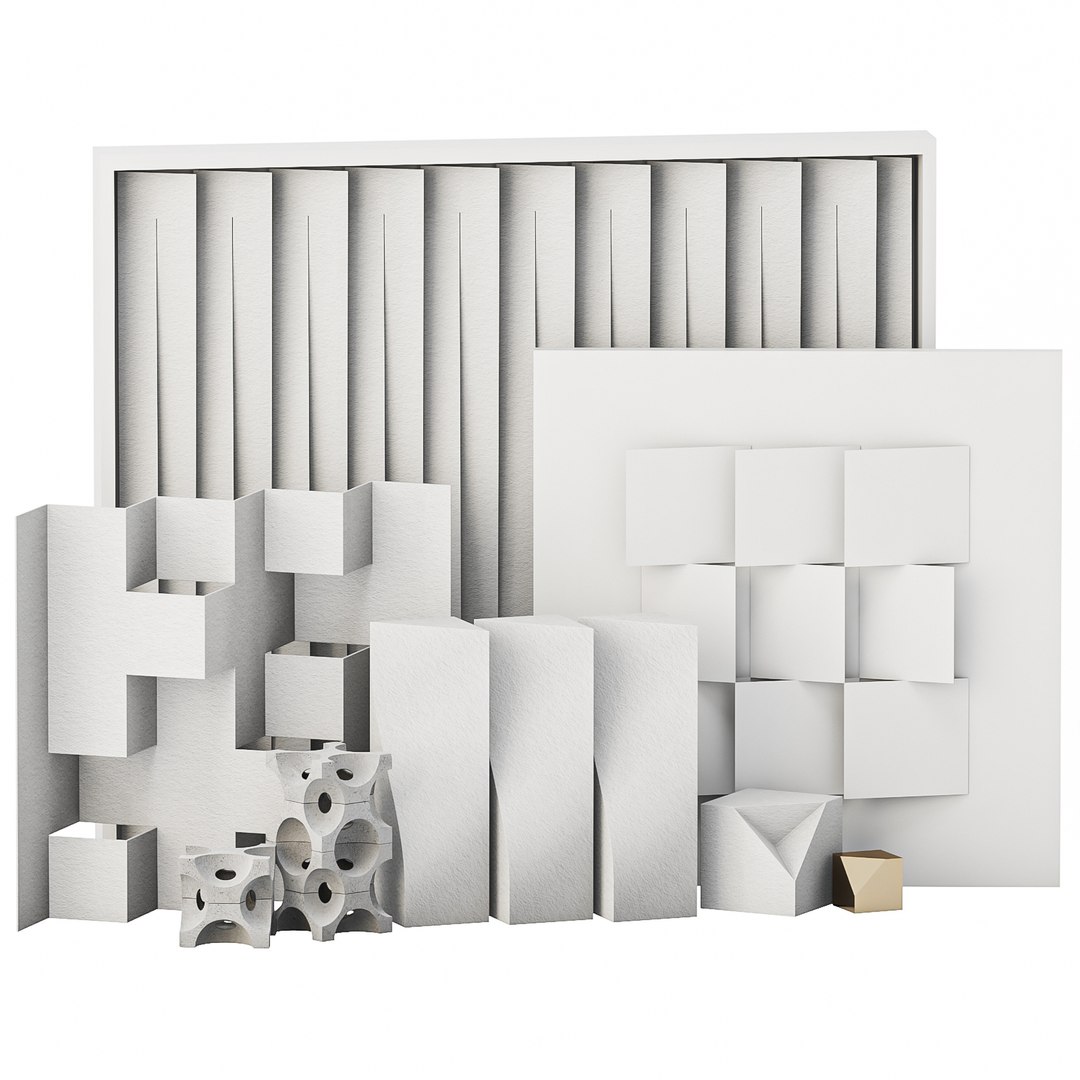 Decor Set Paper Figures 3D Model - TurboSquid 2150507