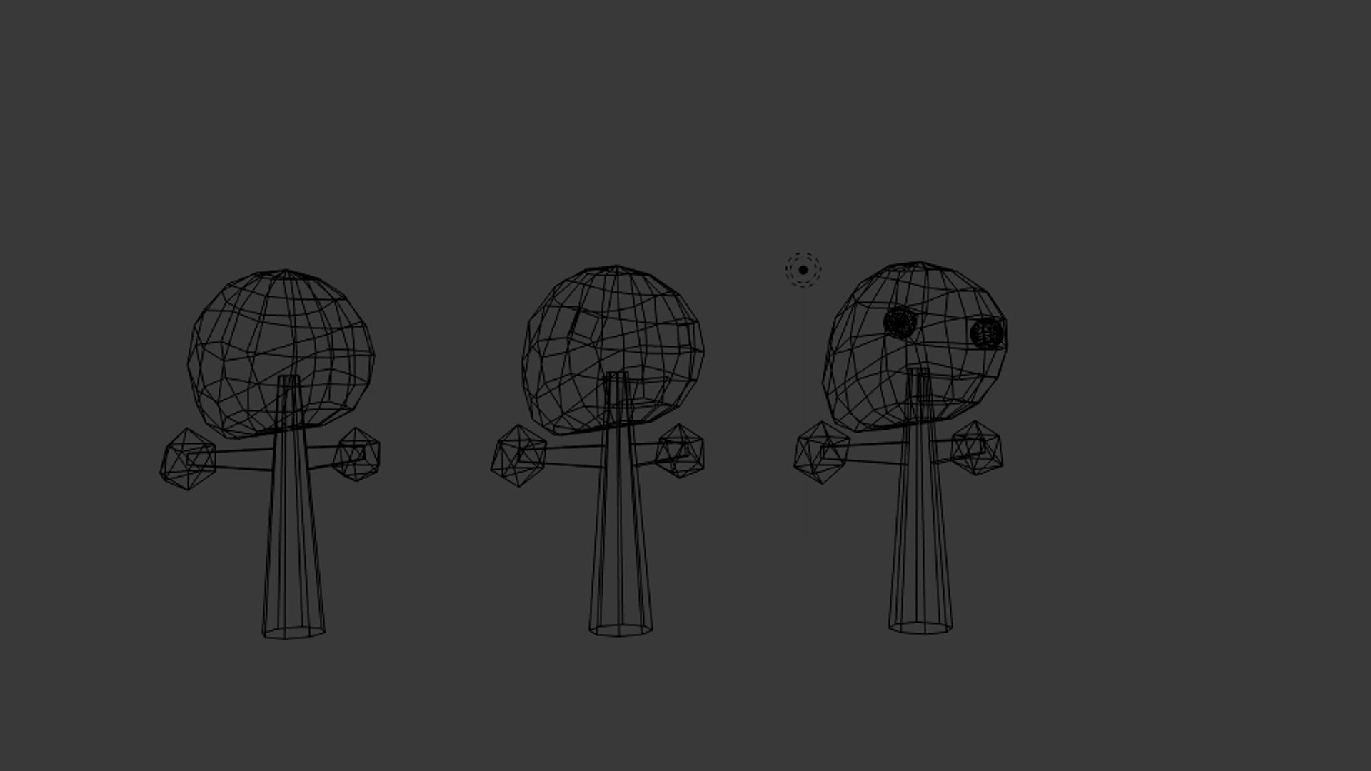 3d Model Cartoon Tree Character