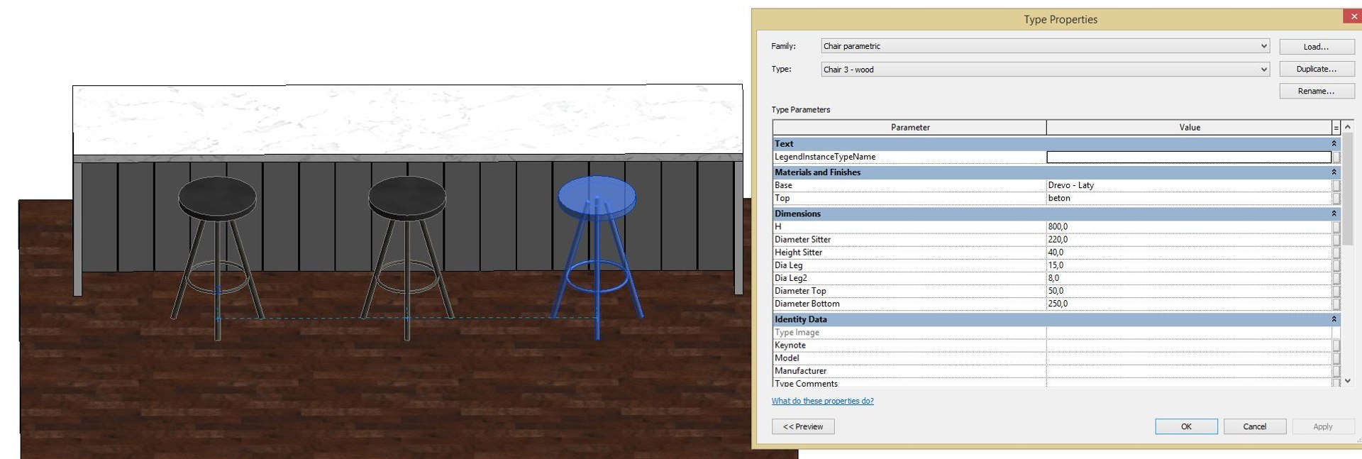 Bar Chair Revit Family 3D Model - TurboSquid 1474977