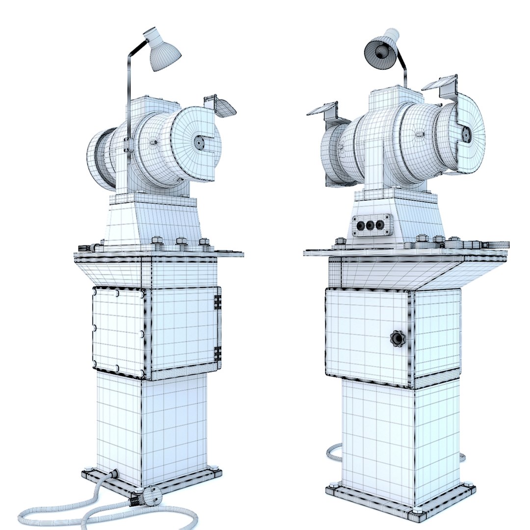 Industrial Machine Tool - Grinder Machine Rack-mounted 3D Model ...