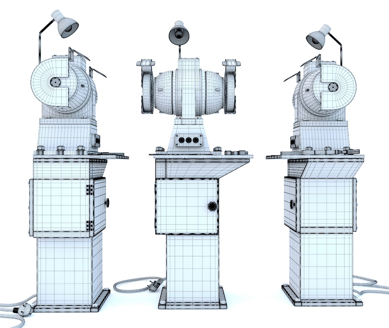 Industrial Machine Tool - Grinder Machine Rack-mounted 3D Model ...