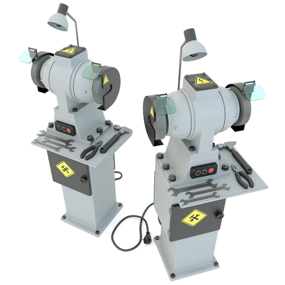 Industrial Machine Tool - Grinder Machine Rack-mounted 3D Model ...