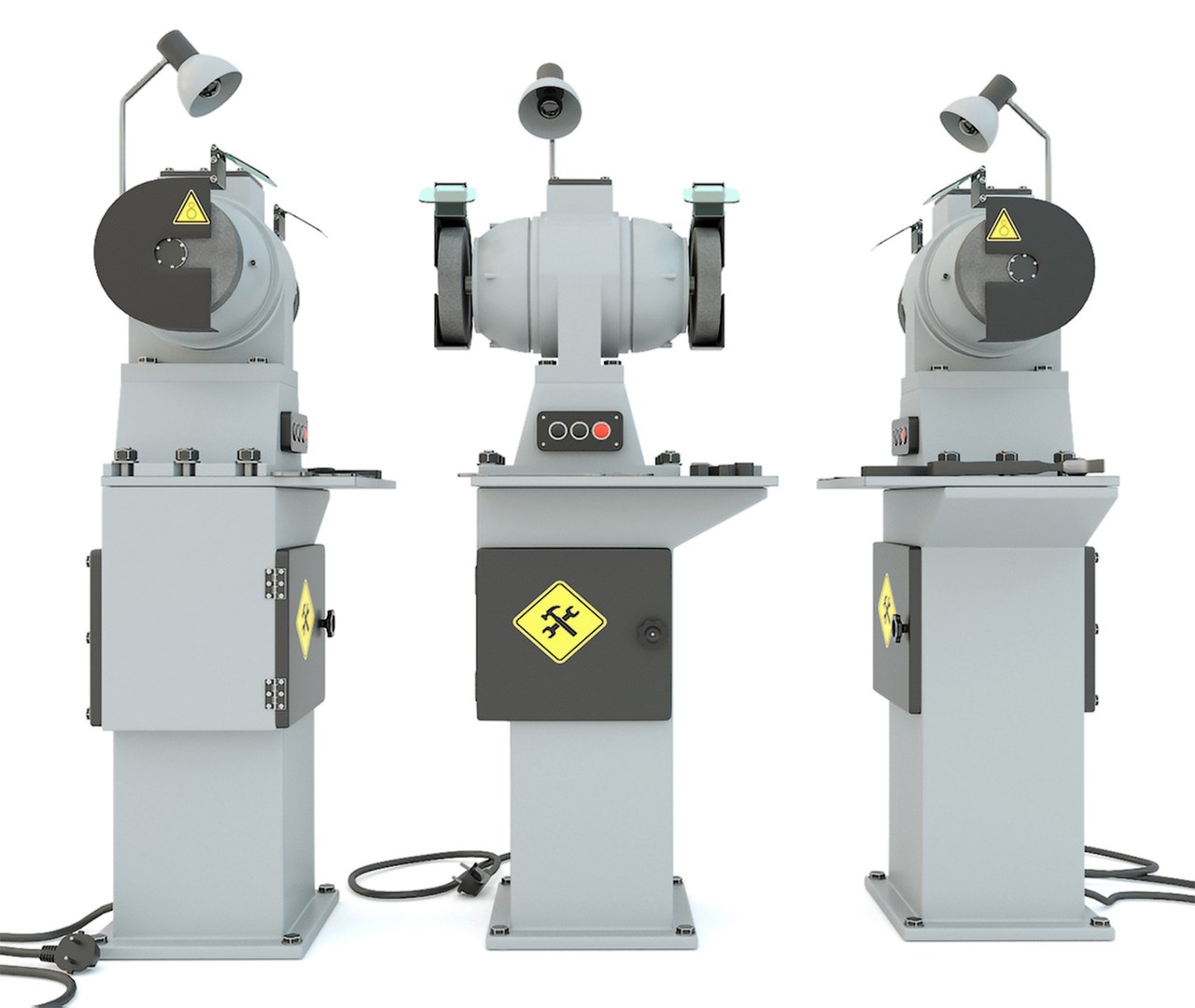 Industrial Machine Tool - Grinder Machine Rack-mounted 3D Model ...