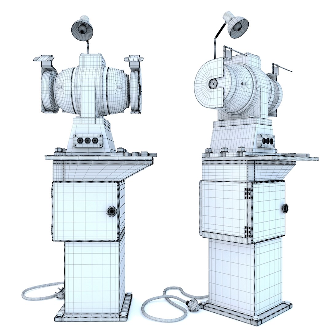 Industrial Machine Tool - Grinder Machine Rack-mounted 3D Model ...