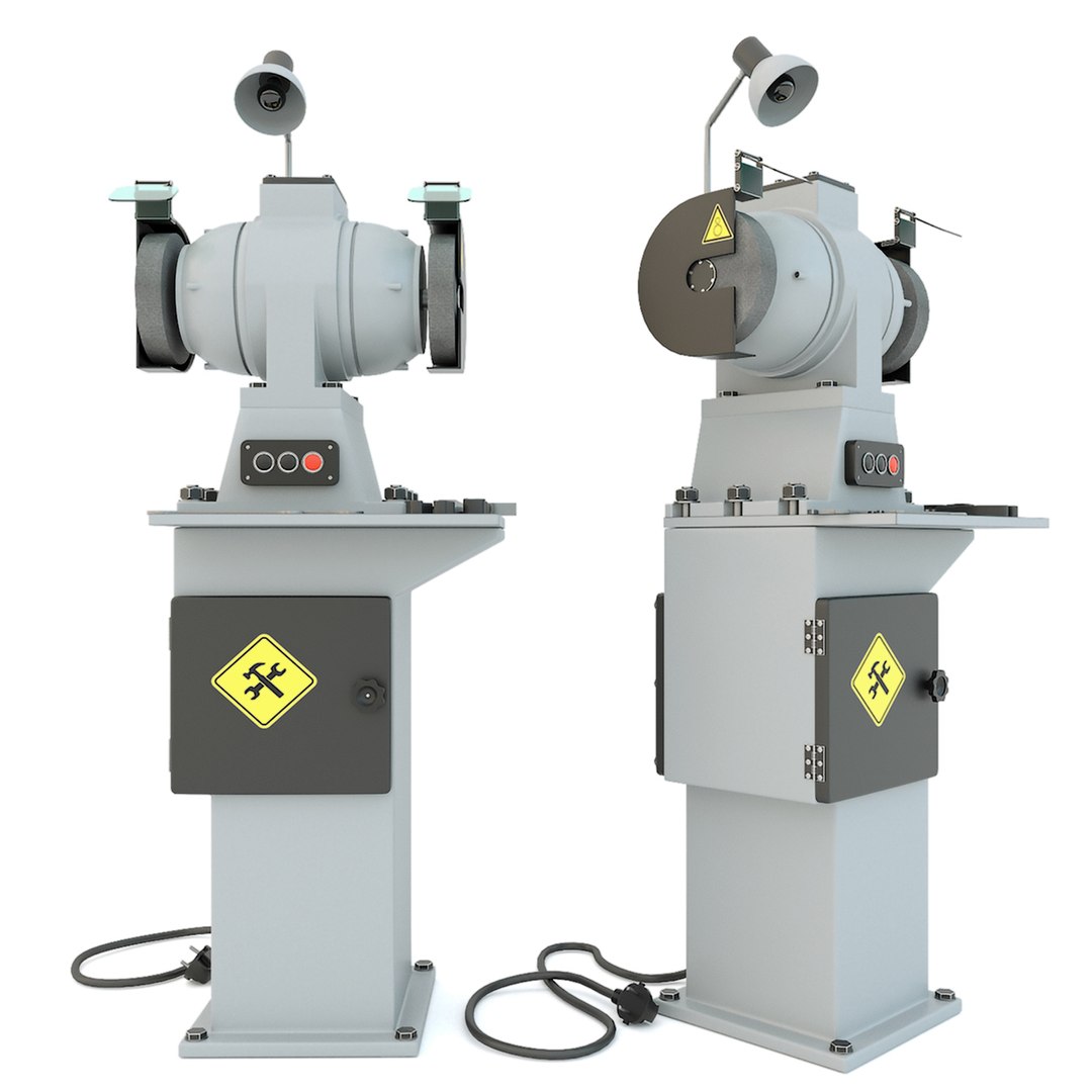 Industrial Machine Tool - Grinder Machine Rack-mounted 3D Model ...