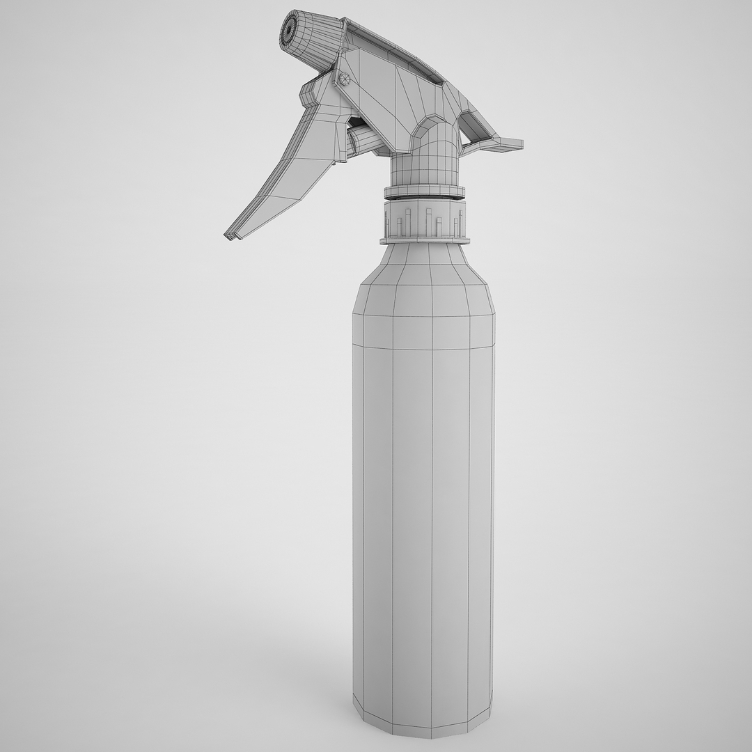 3d model aluminum spray bottle