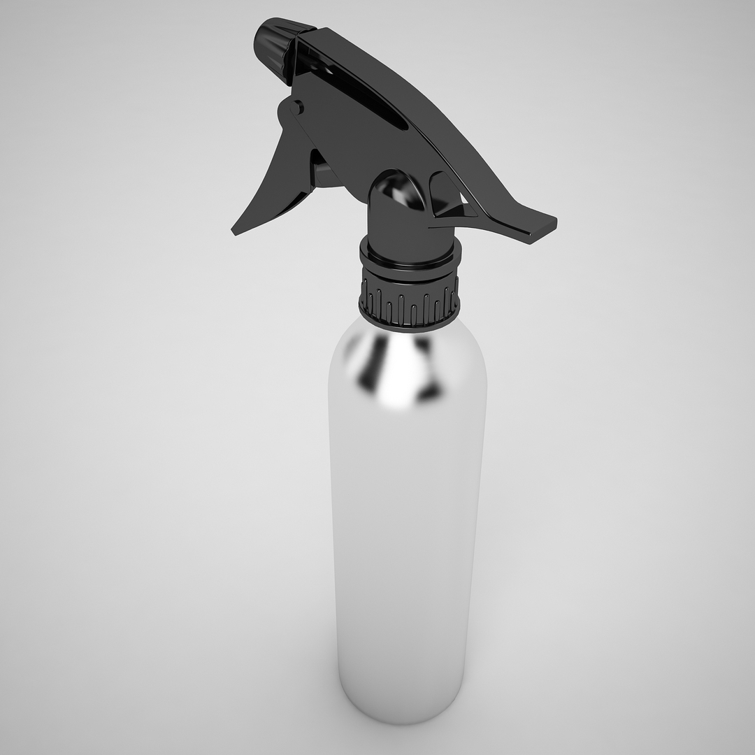 3d model aluminum spray bottle
