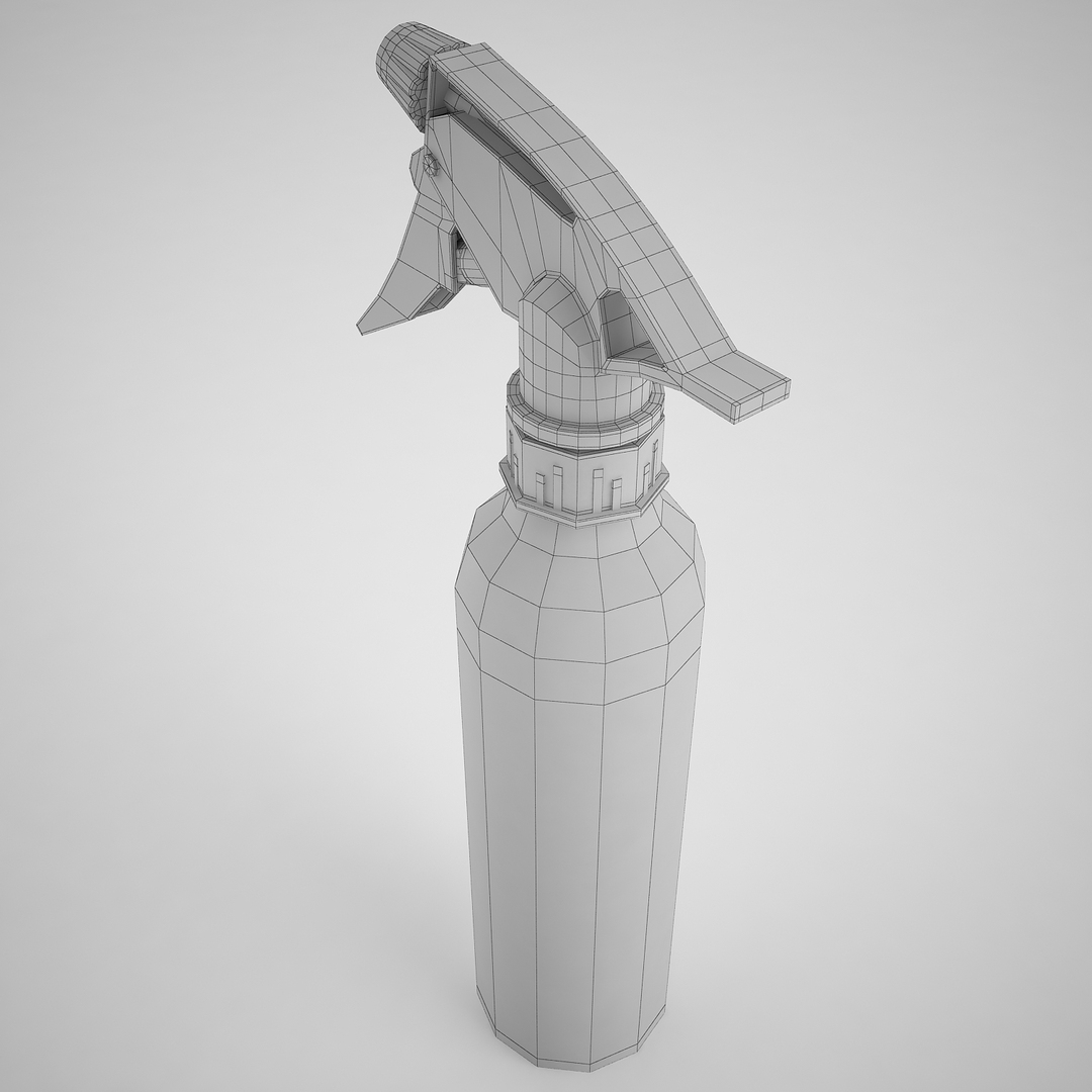 3d model aluminum spray bottle