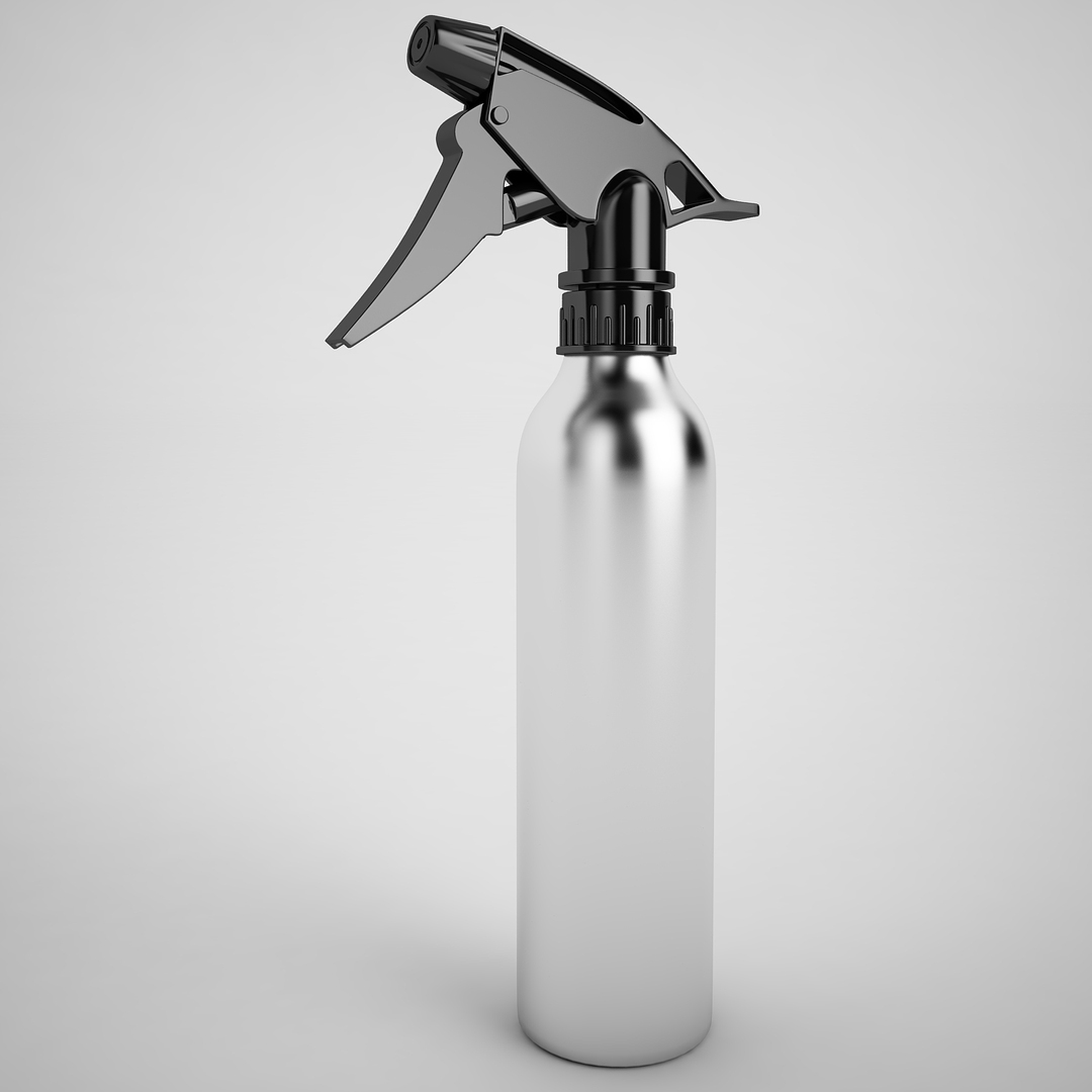 3d model aluminum spray bottle