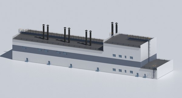 3d chp power plants model