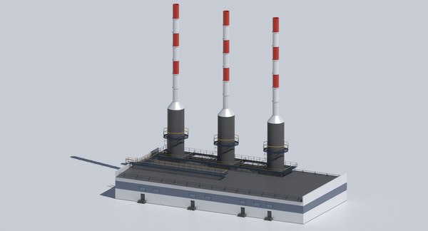 3d chp power plants model