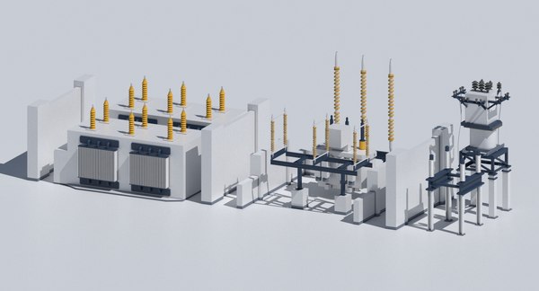 3d chp power plants model