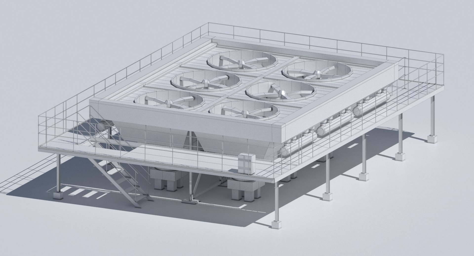 3d chp power plants model