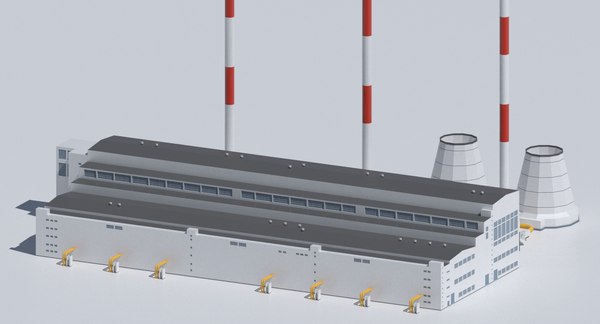 3d chp power plants model
