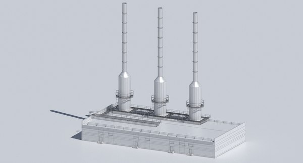 3d chp power plants model