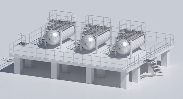 3d chp power plants model