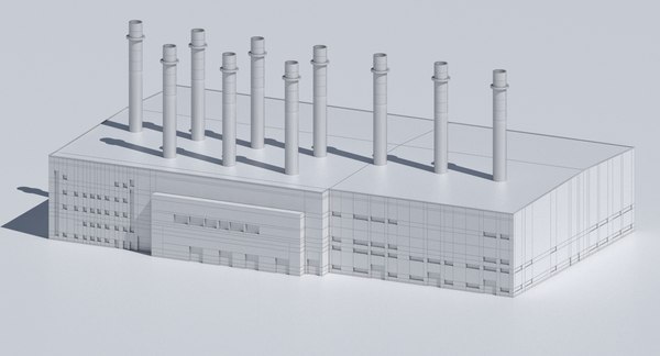 3d chp power plants model