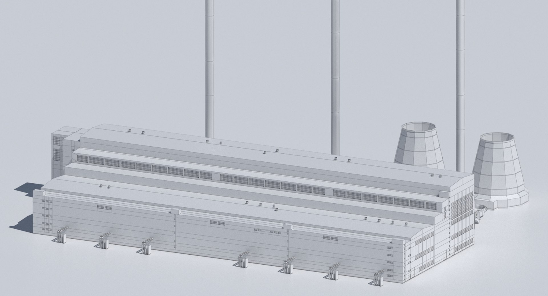 3d chp power plants model