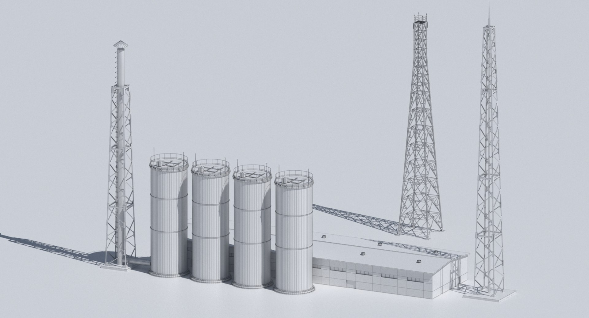 3d chp power plants model