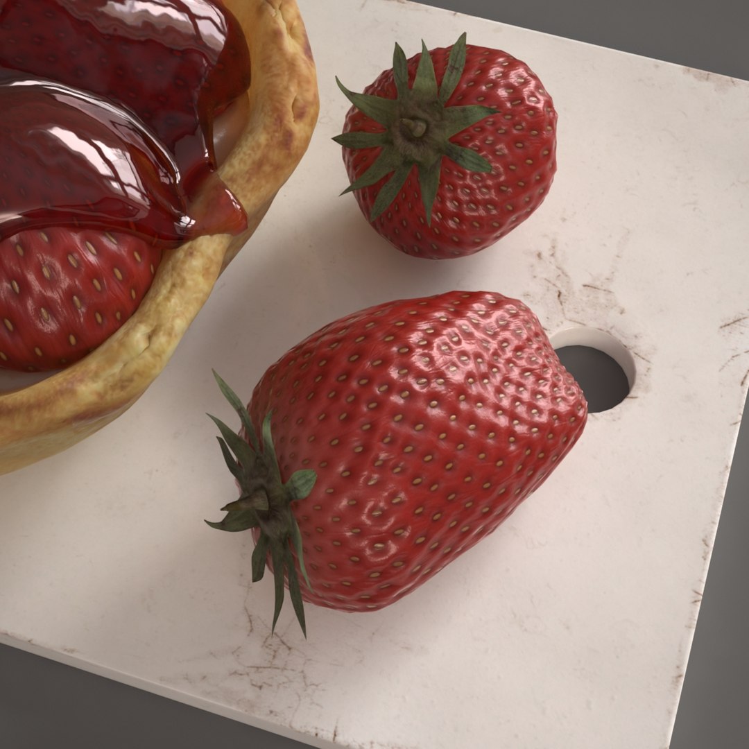 3ds max strawberry pie